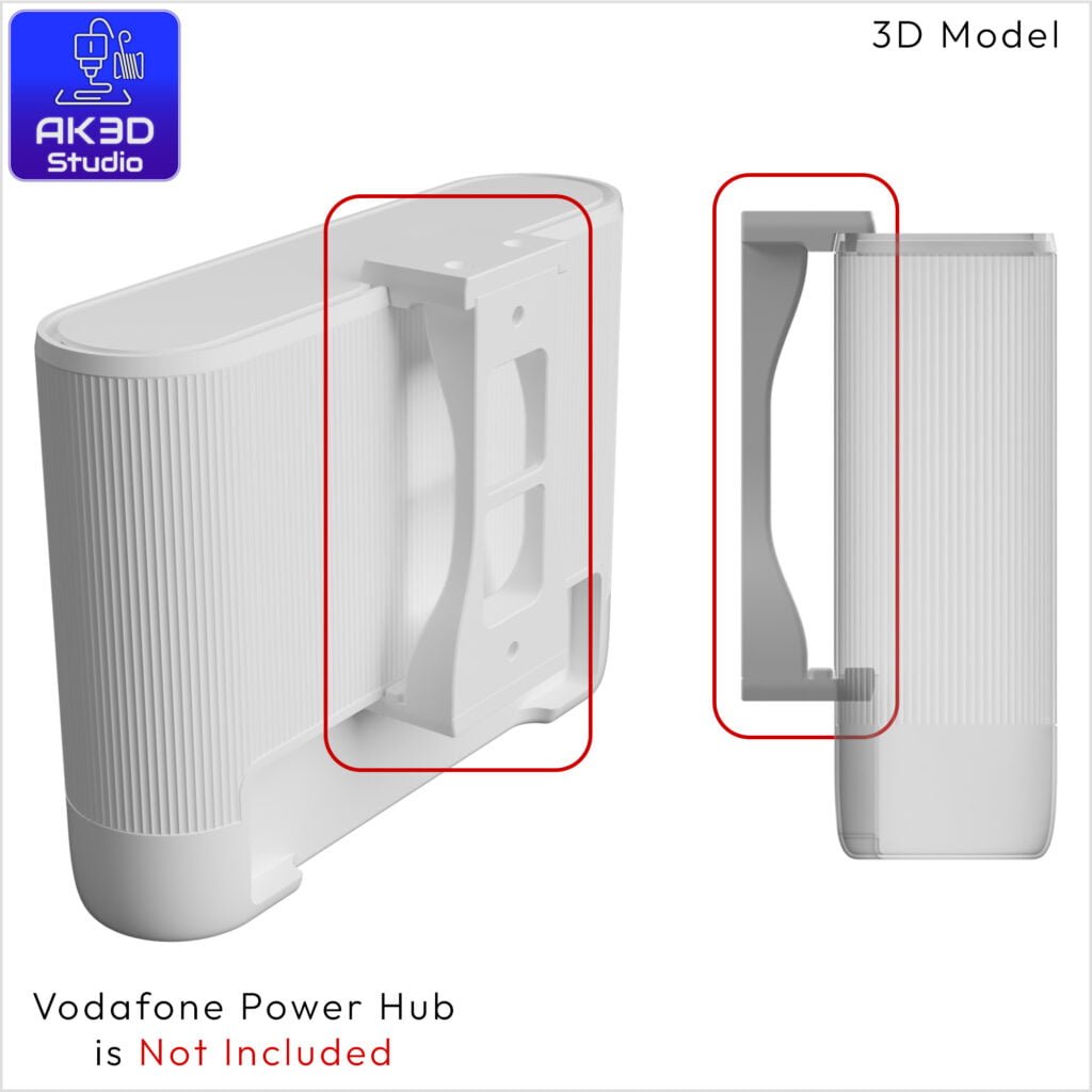 Vodafone Power Hub Wall Mount - 3D Model - AK3D Studio