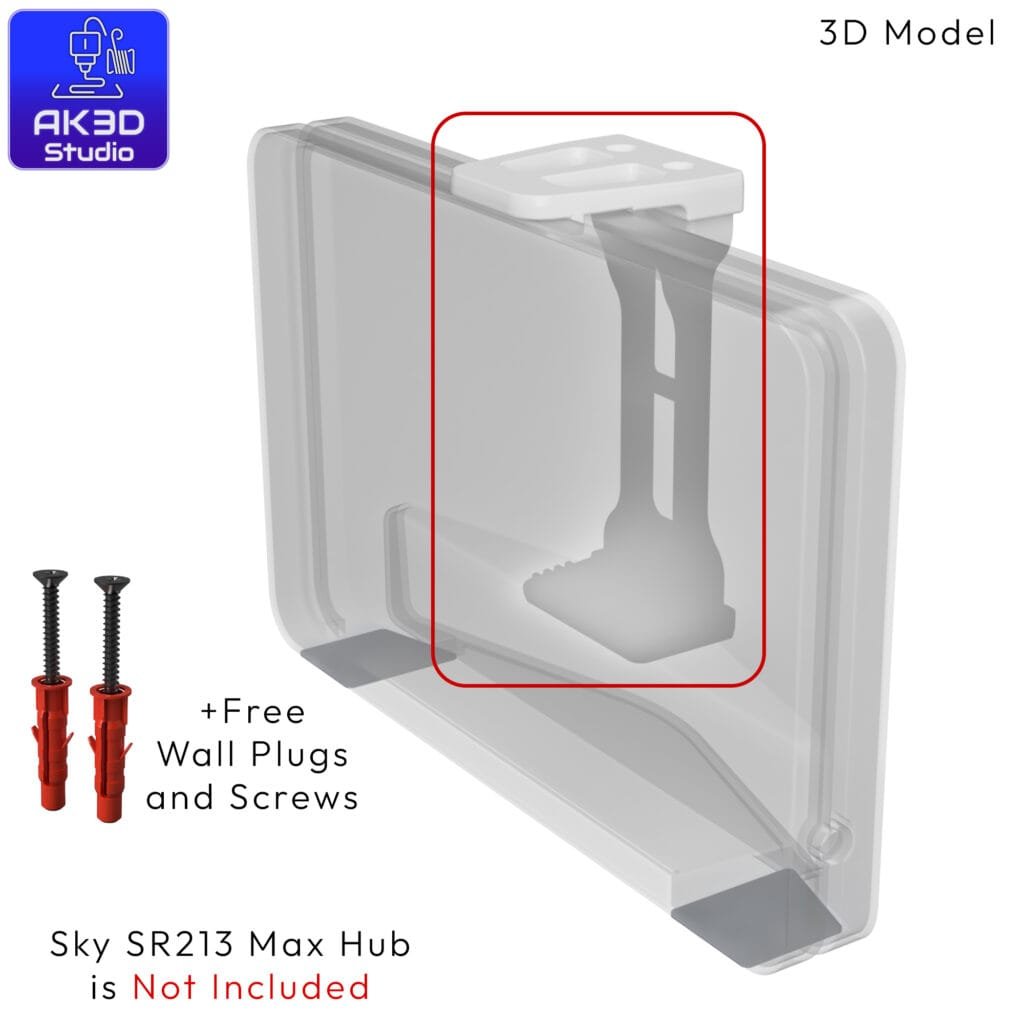 Wall Mount for Sky Max Hub SR213 WiFi 6 Router - AK3D Studio